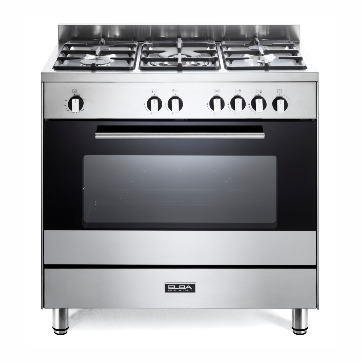 ELBA CLASSIC 80CM 5 BURNER GAS COOKER WITH ELECTRIC OVEN STAINLESS ...